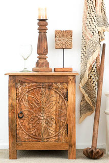Mandala Side Table Natural - furniture - lighting - decor