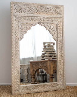 Indie Mirror White - furniture - lighting - decor