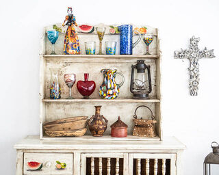Frutas Blanco Mexican Trastero - furniture - lighting - decor