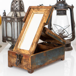 Rustic Timber Barber Box - furniture - lighting - decor