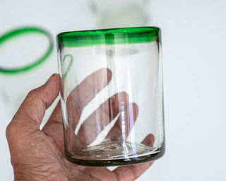 Green Top Tumbler Glass - furniture - lighting - decor