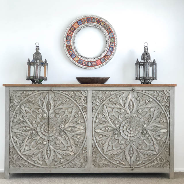 Mandala Sideboard Large Grey PRE ORDER - furniture - lighting - decor