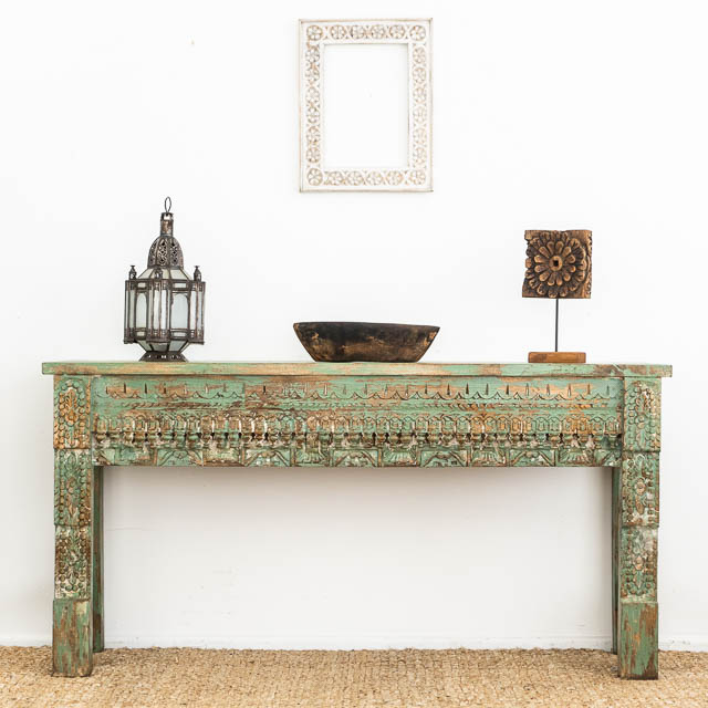 Traditional Green Console - furniture - lighting - decor