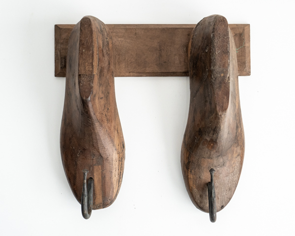 Teak Shoe Hook Double - furniture - lighting - decor