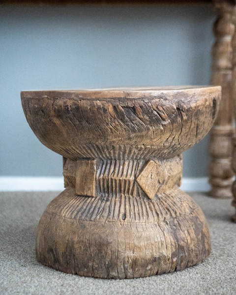 Vintage Ukhali Stool Natural G - furniture - lighting - decor